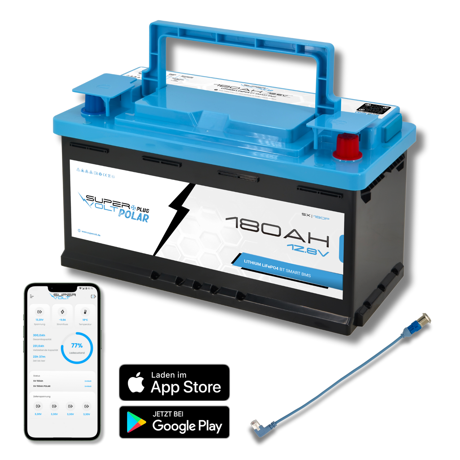 Supervolt Polar LiFePO₄ 12V 180Ah Lithium Batterie - Trend Fahrzeuge